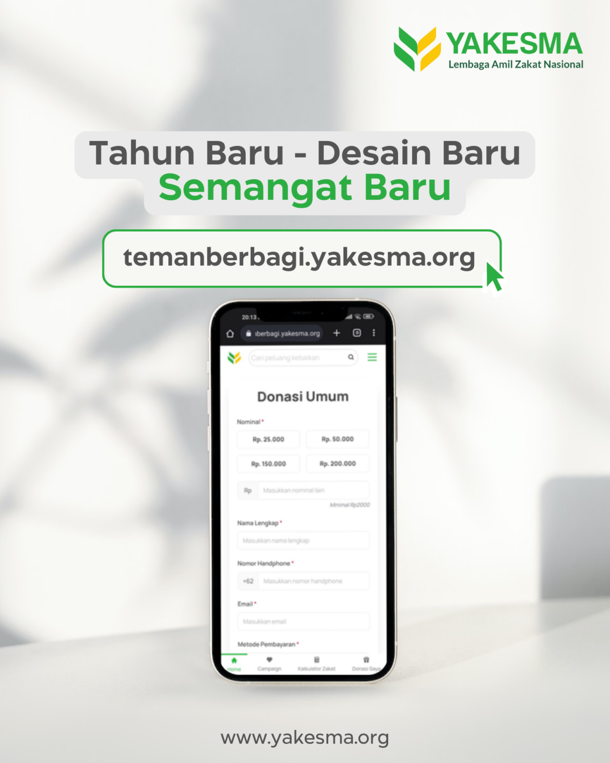 Tahun Baru Teman-Berbagi Tampil Lebih Baru - Yakesma Official Website